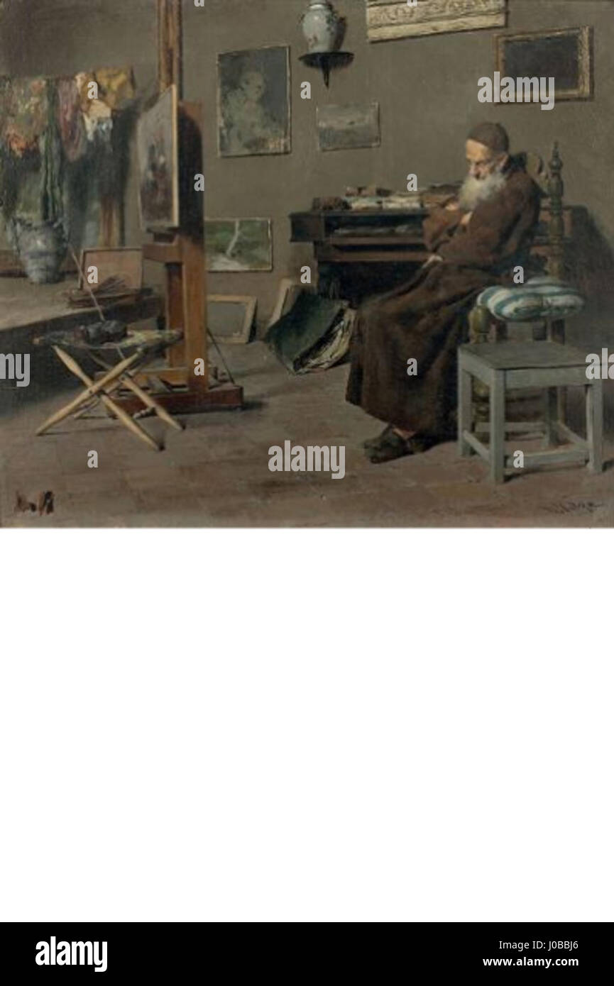 Volpe’s 'Méditation dans l'atelier' portrays an artist in deep thought ...