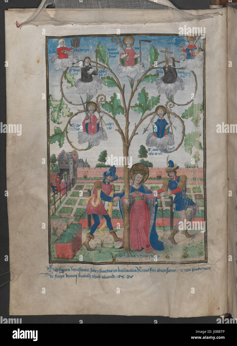 The frontispiece of the 'Hagiologium Brabantinorum', created by ...