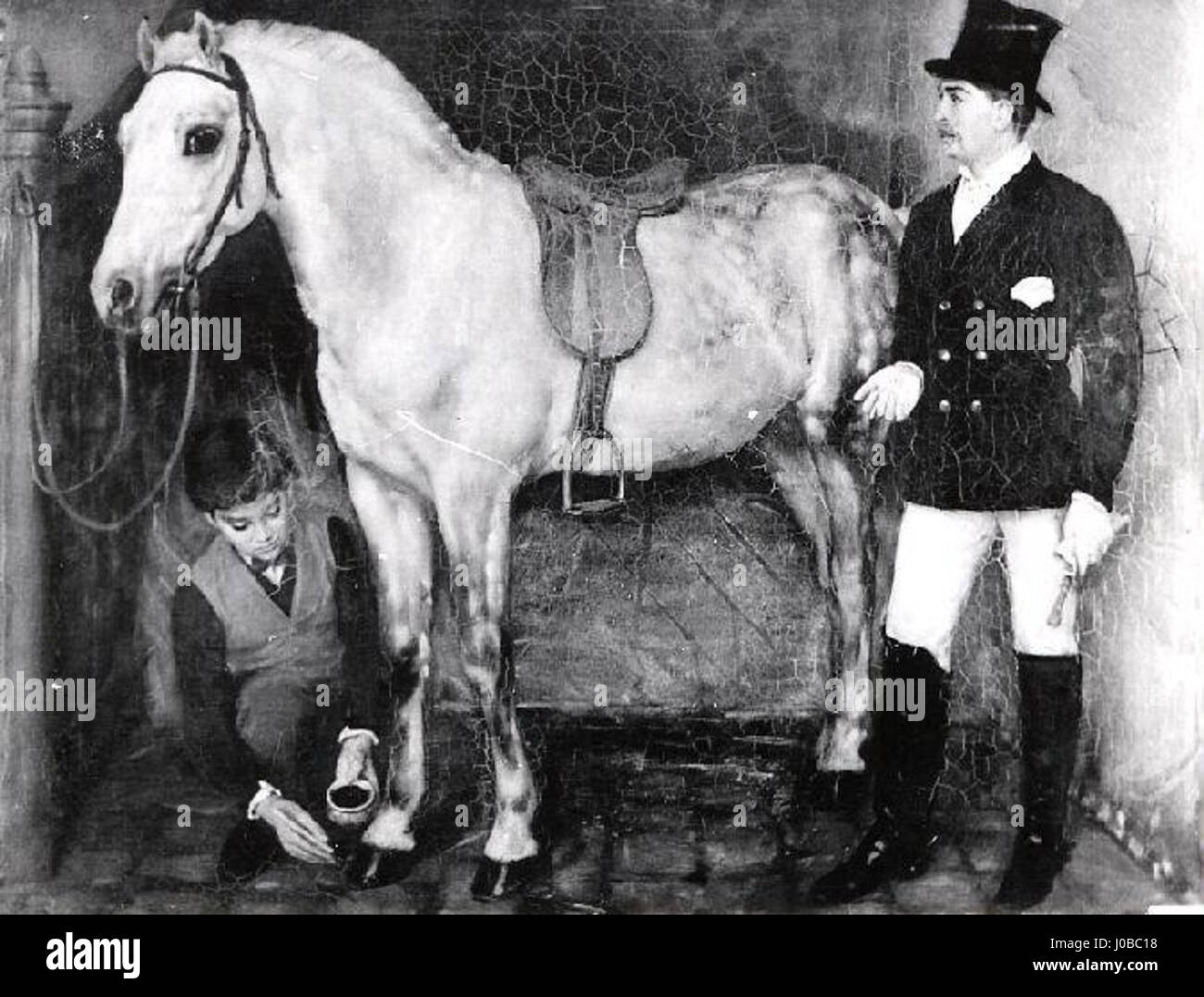 This French painting, ‘A Visit to the Stables’, captures the everyday ...