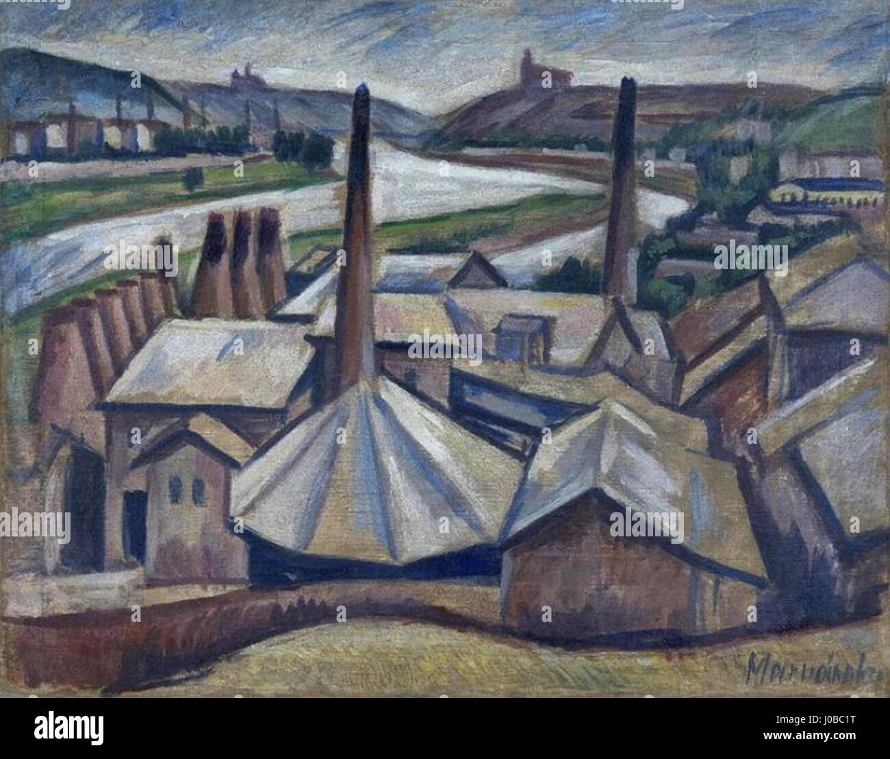 'Podolsk cement rna' by Otakar Marvánek is an artwork depicting the ...