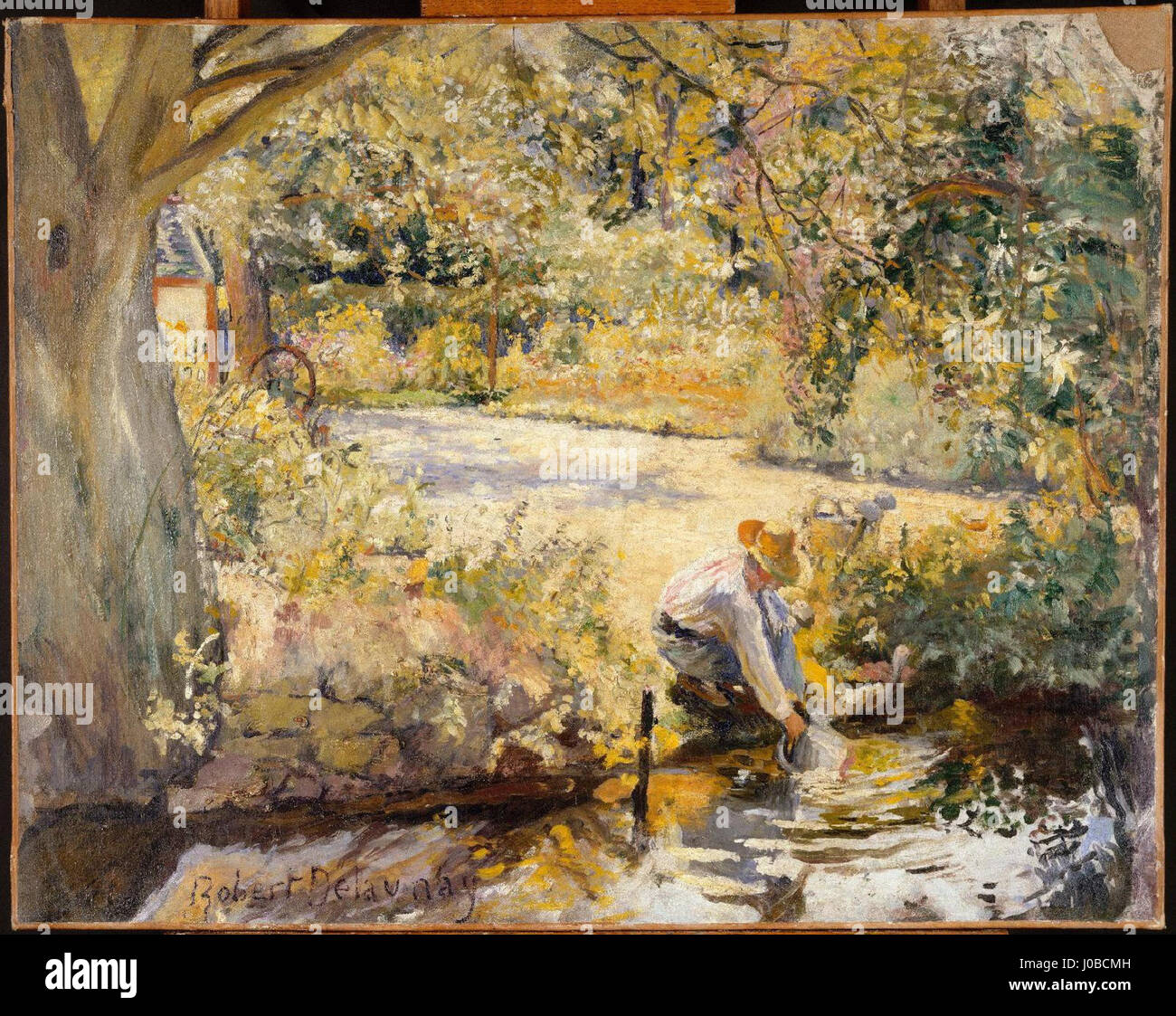 'Les Bords de la Yèvre' by Robert Delaunay, created around 1903, is an ...