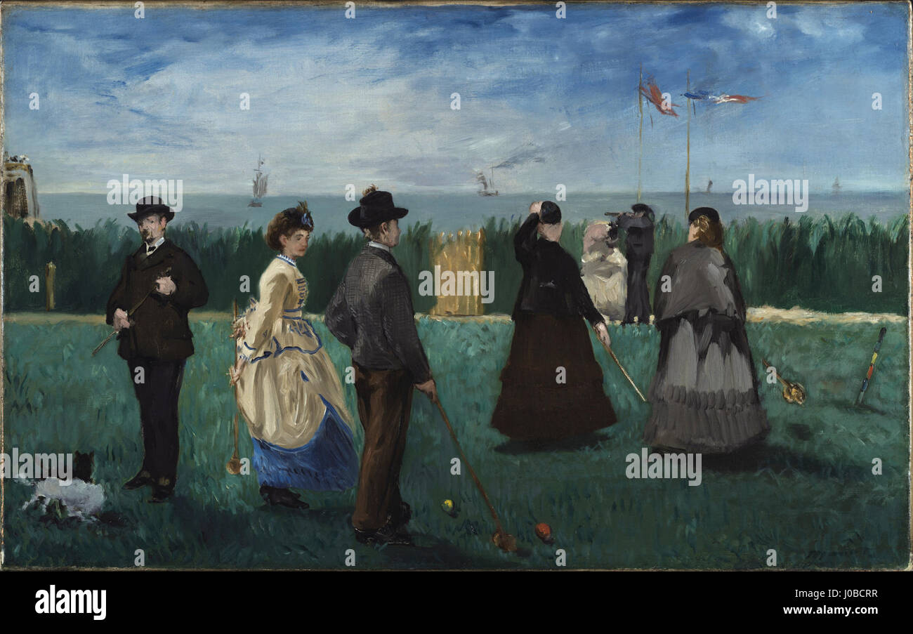 Édouard Manet's 'Croquet at Boulogne' captures a lively outdoor scene ...