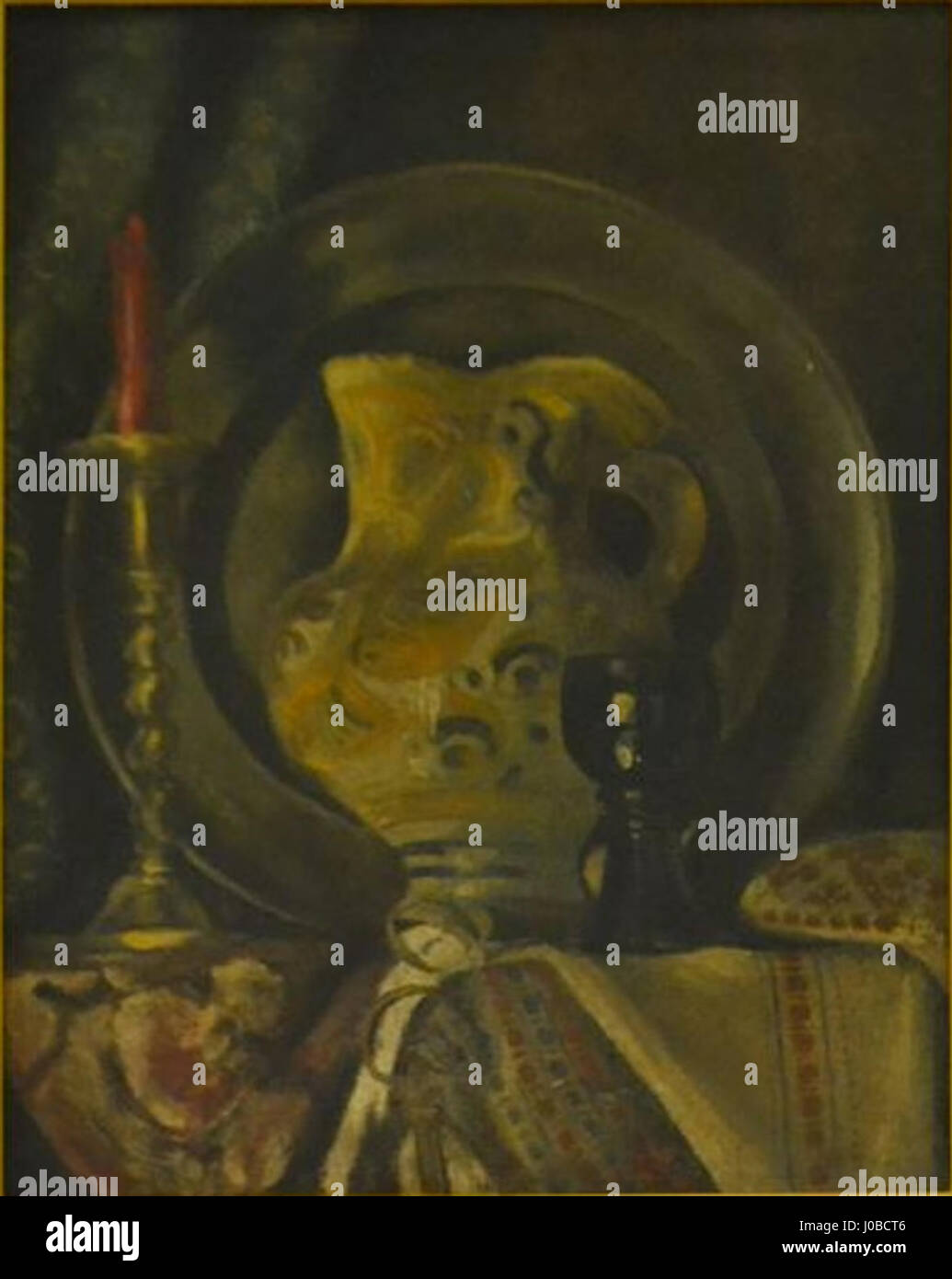 Ferdo Vesel's 'Tihozitje z majolko' showcases the traditional Slovenian ...