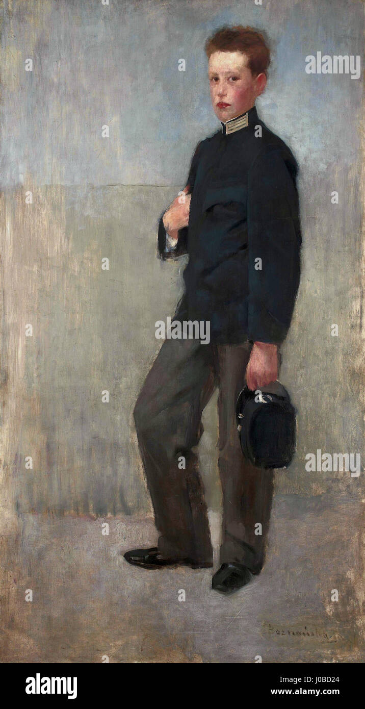 Olga Boznanska's portrait of a boy in a middle school uniform captures ...