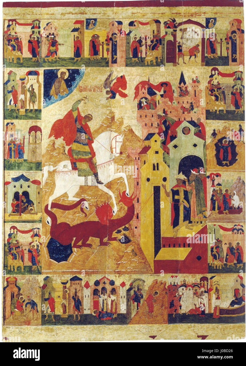 ‘The Miracle of St. George and the Dragon with Scenes from His Life’ is ...