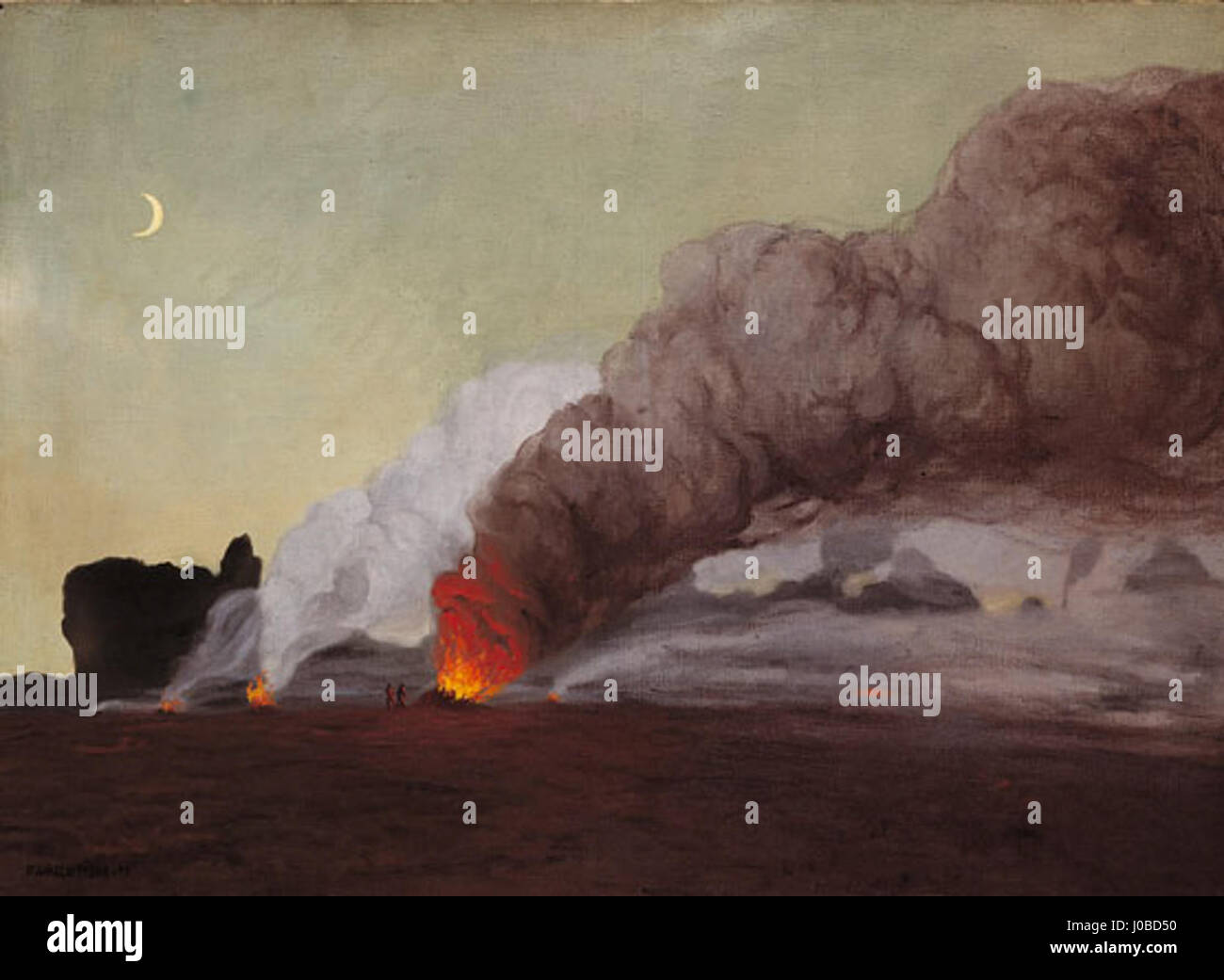 'Les Feux' (The Fires) by Félix Vallotton, painted in 1911, is a ...