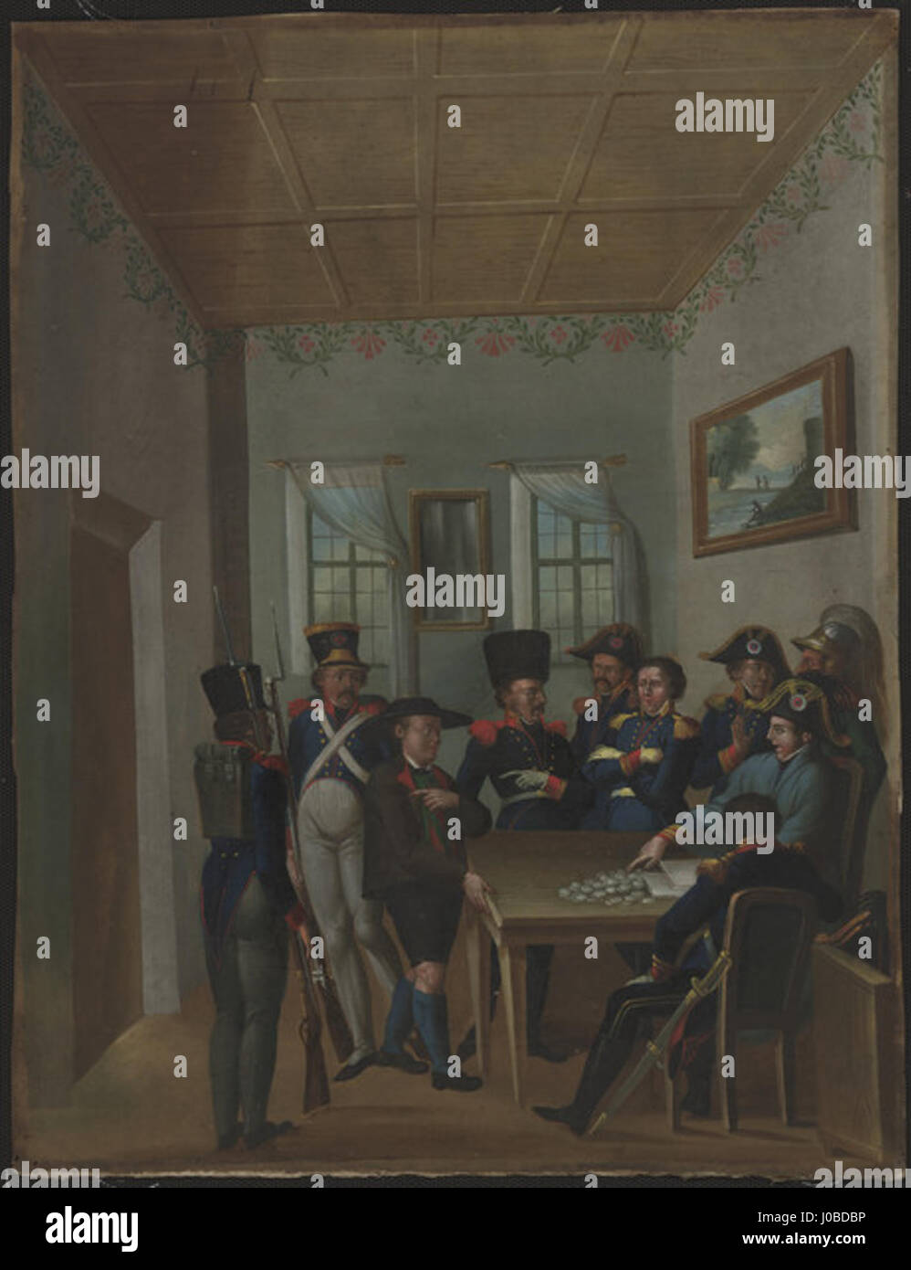 This painting by Leopold Puellacher and Franz Raffl depicts the moment ...