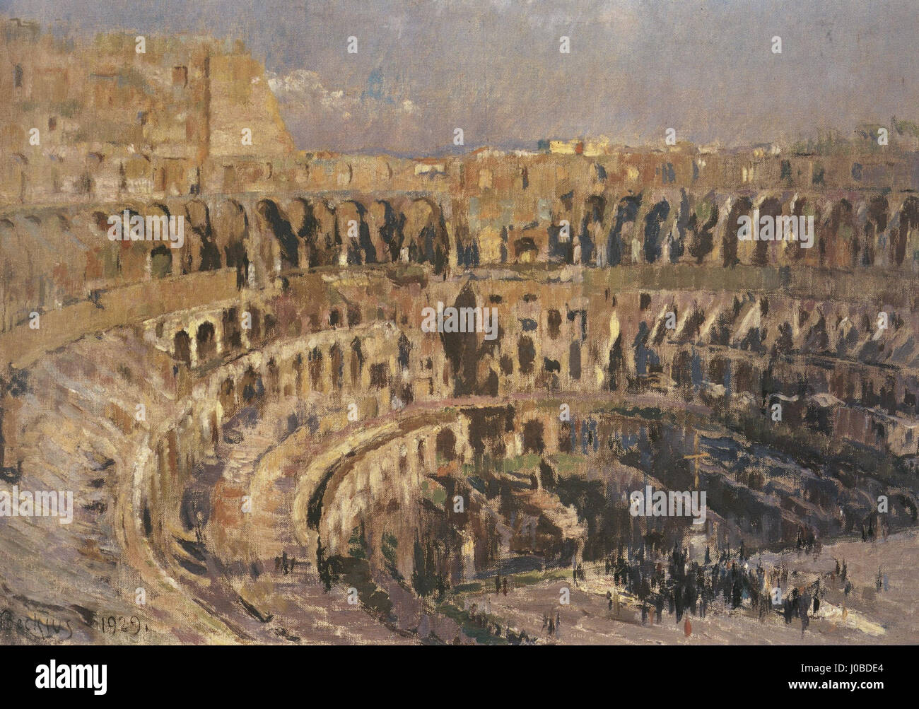 Jean-Pierre Beckius’ 1929 painting of the Colosseum in Rome captures ...