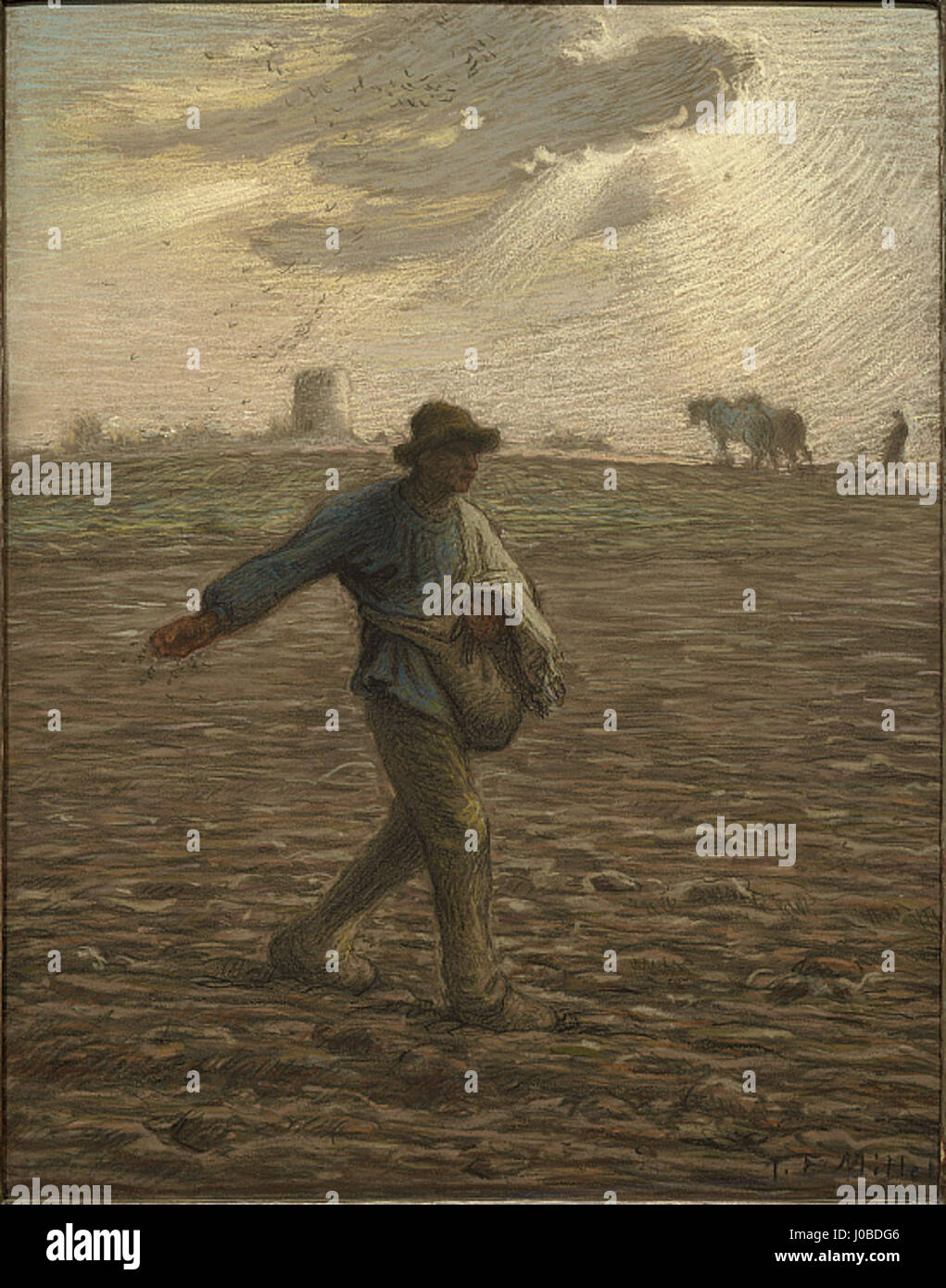 'The Sower' by Jean-François Millet is a famous painting depicting a ...