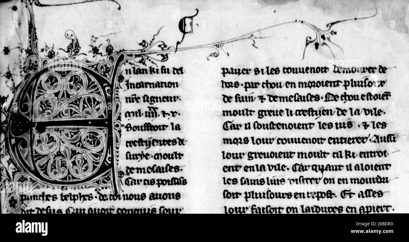 The manuscript 'Rouchi Chroniques' (French manuscript 2633, folio 7v ...