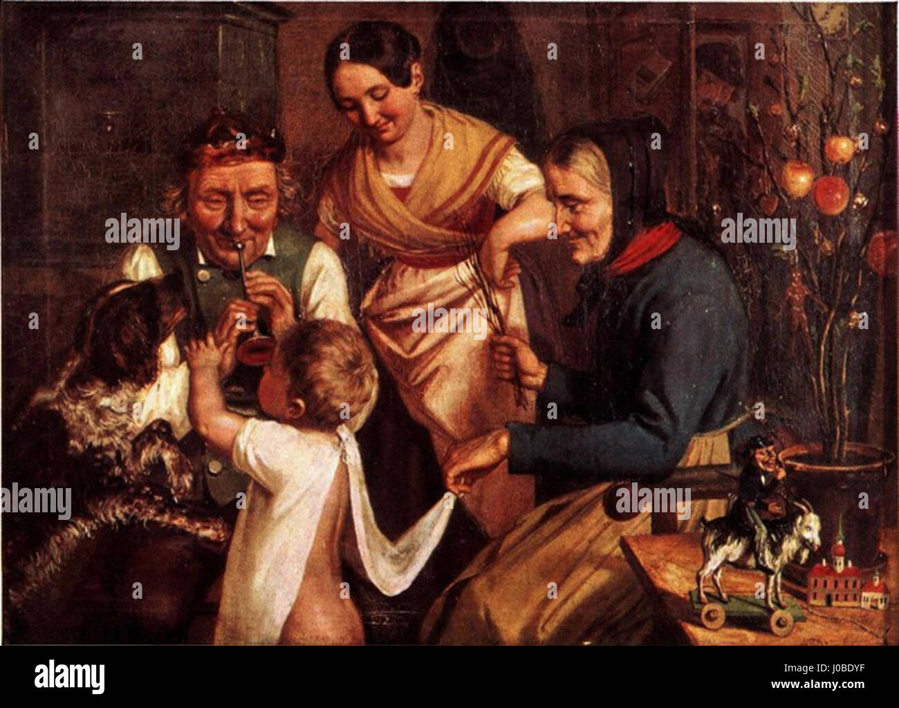 Wilhelm Dürer’s ‘Familie Blessing’ depicts a family portrait, likely ...