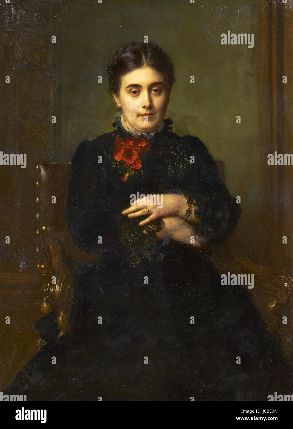 Ludwig Knaus’ 1864 portrait, 'Portrait of the Painter’s Wife ...