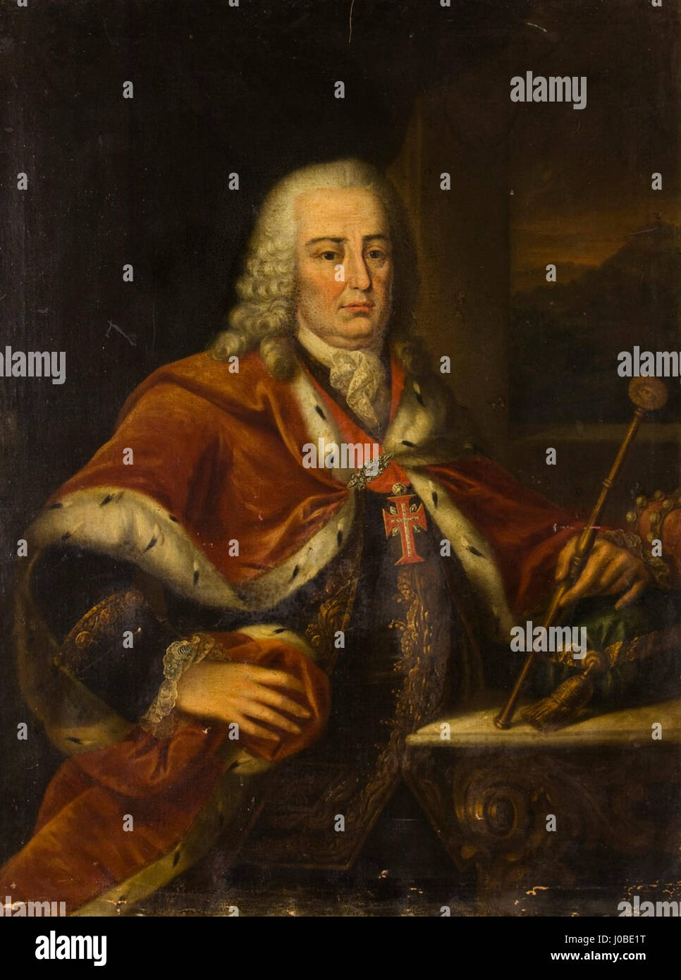 This artwork depicts King José I of Portugal, created in the 18th ...