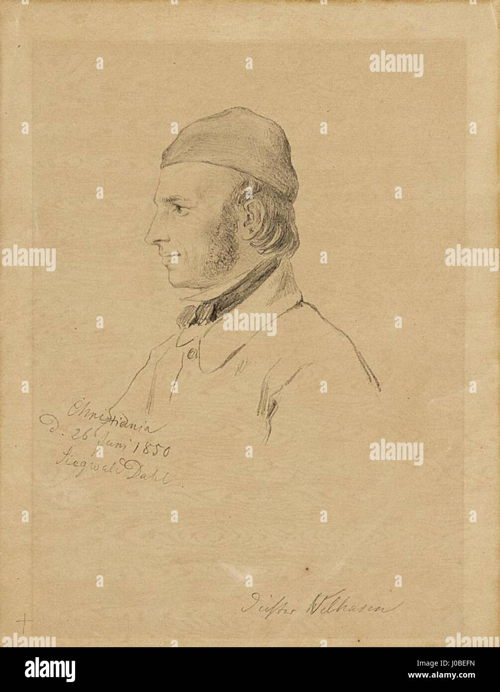 'Porträt des norwegischen Schriftstellers Johan Sebastian Welhaven' by ...