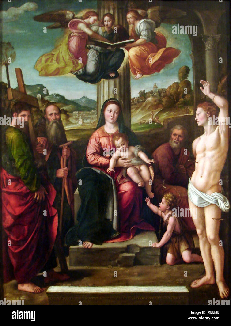 'Santa Conversazione' by Niccolò Pisano, showcasing a religious scene ...