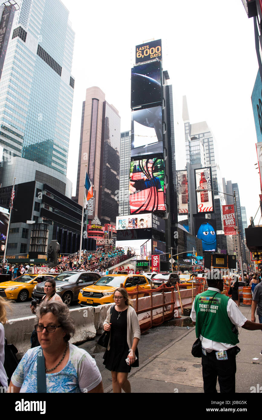 The famous Time Square in New York, United States of America Stock ...