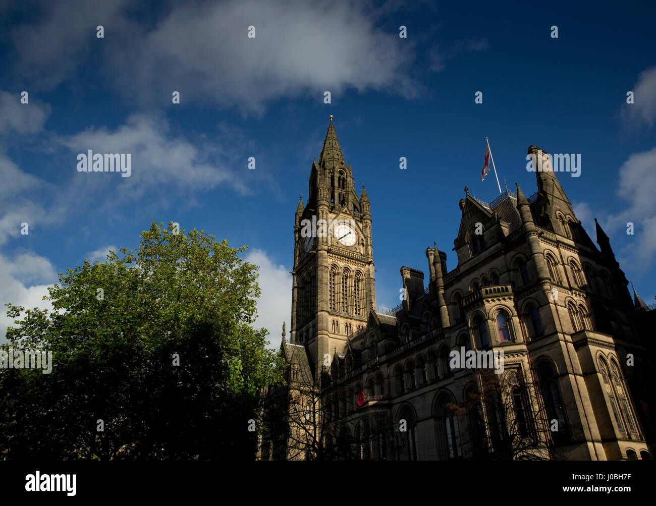 Victorian neo gothic clock tower manchester town hall st peters hi-res ...