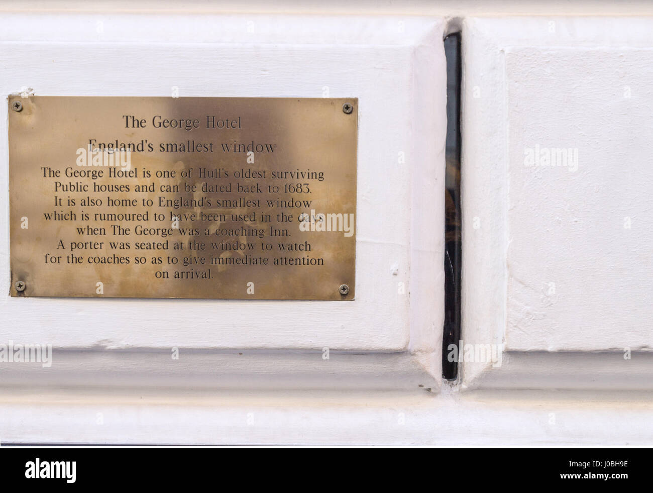 Reputed smallest window in England, George Hotel, Kingston-upon-Hull ...