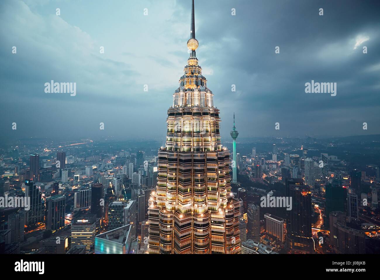 Kuala Lumpur, Malaysia - March 10, 2017: View from the top of Petronas ...