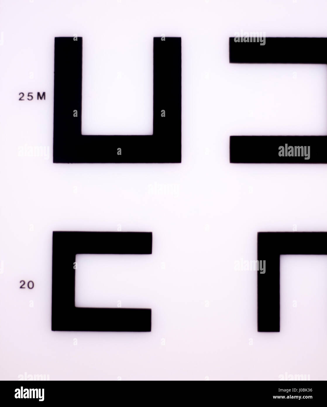 Opticians ophthalmology and optometry eye test chart to test sight and ...