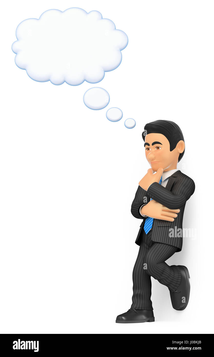 Business Man Thinking Illustration