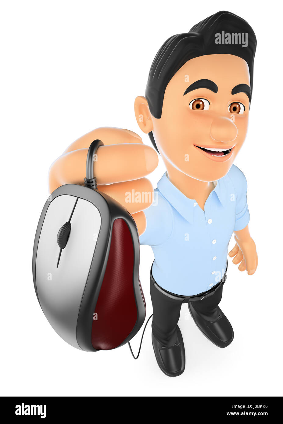 3d working people illustration. Information technology technician with ...