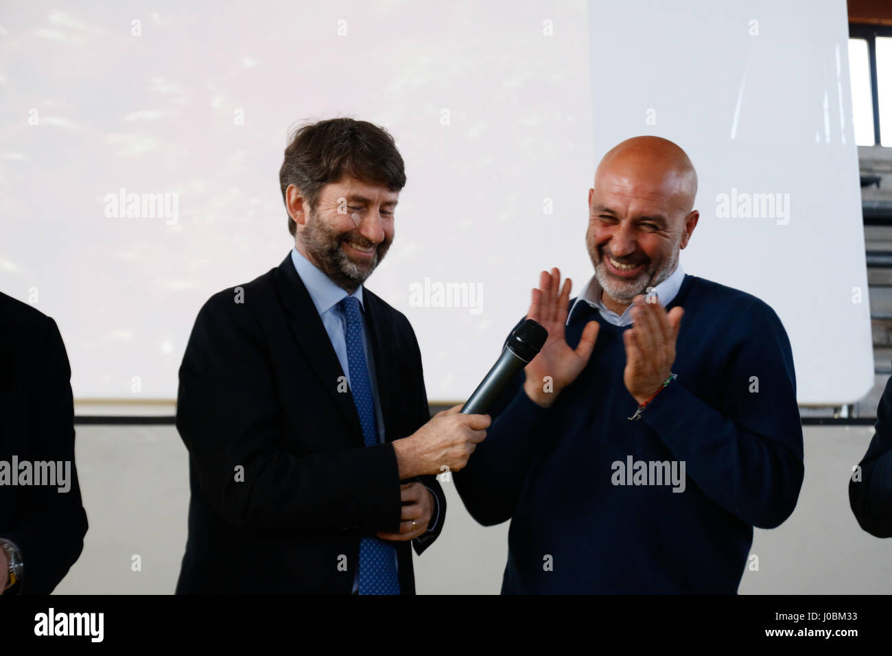 Rome, Italy. 11th Apr, 2017. Amatrice inaugurated by the Minister Dario ...