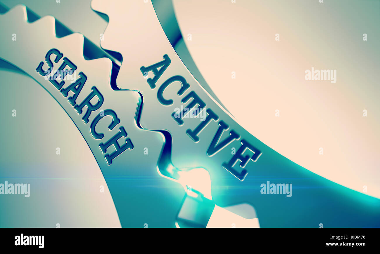 Active Search - Mechanism of Metal Cogwheels. 3D Stock Photo - Alamy