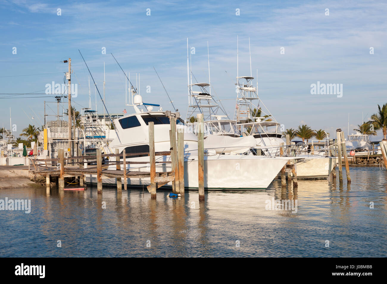Deep sea fishing boats in the marina of Marathon Key. Florida, United ...
