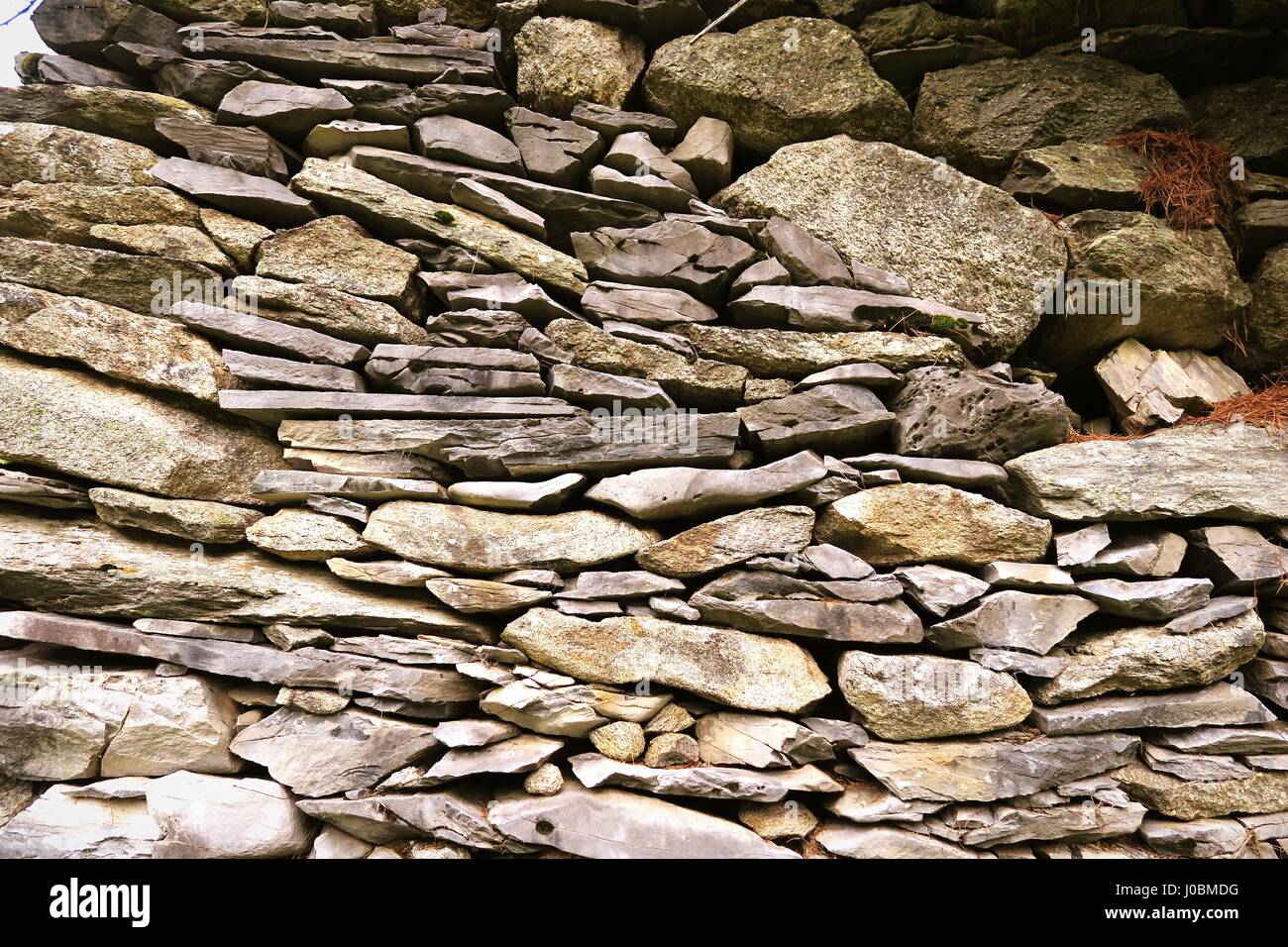 traditional stone wall of European alps. full frame Stock Photo - Alamy
