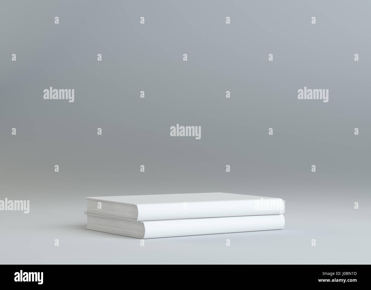 Two empty white books Stock Photo - Alamy