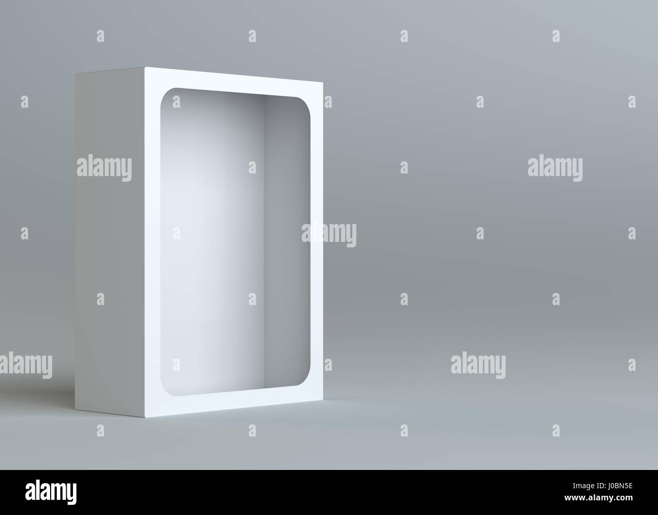 A realistic white empty packaging cardboard box Stock Photo - Alamy