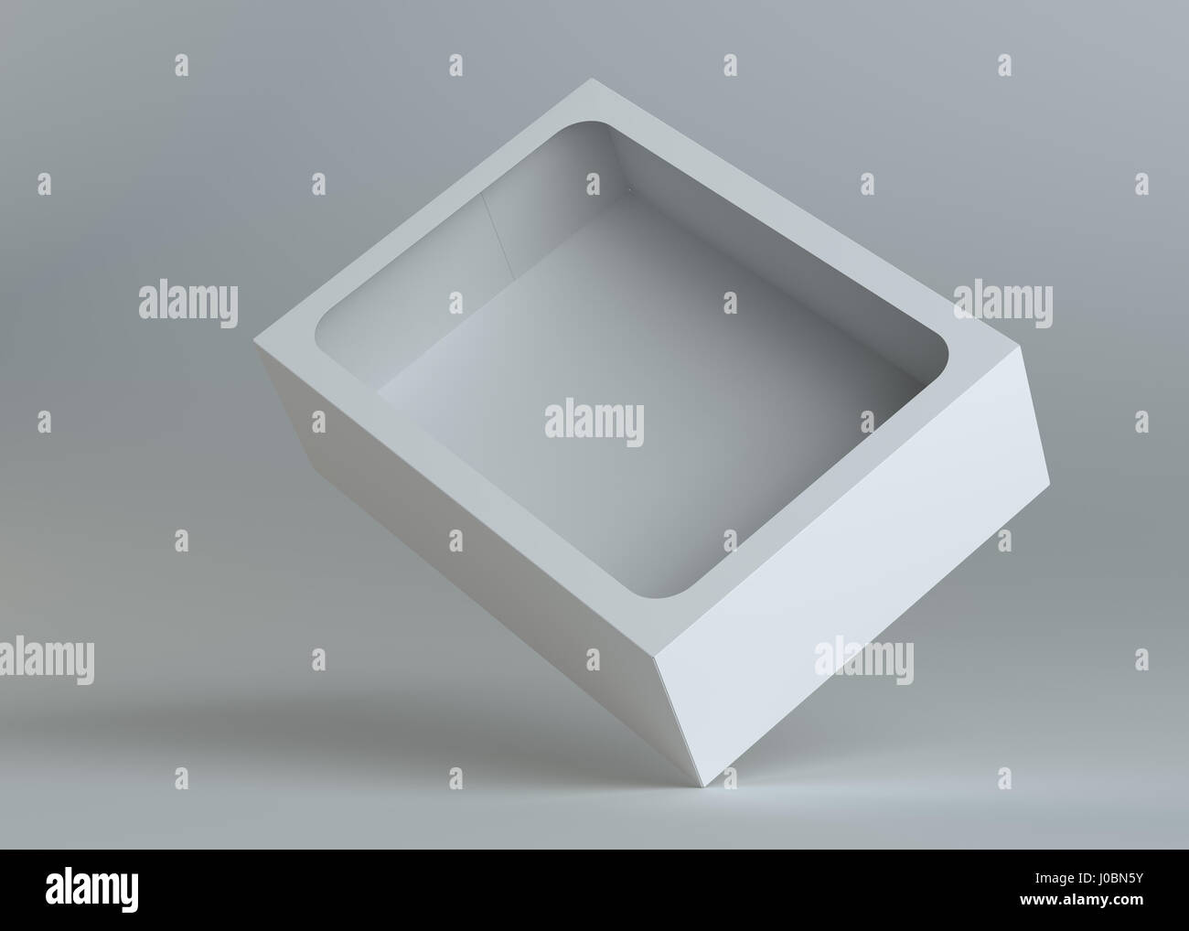 A realistic white empty packaging cardboard box Stock Photo - Alamy