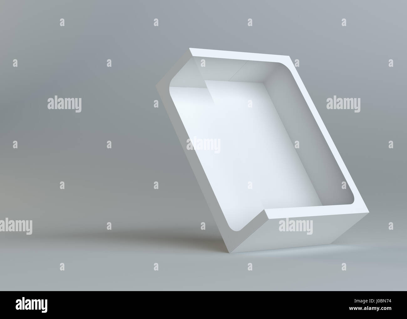 A realistic white empty packaging cardboard box Stock Photo - Alamy