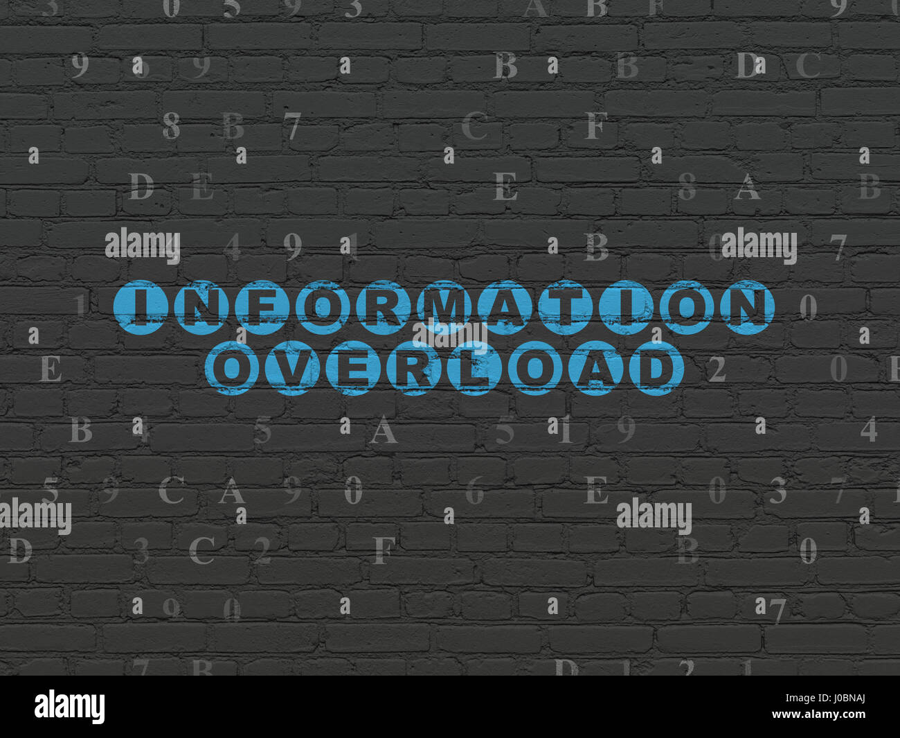 Data concept: Information Overload on wall background Stock Photo - Alamy