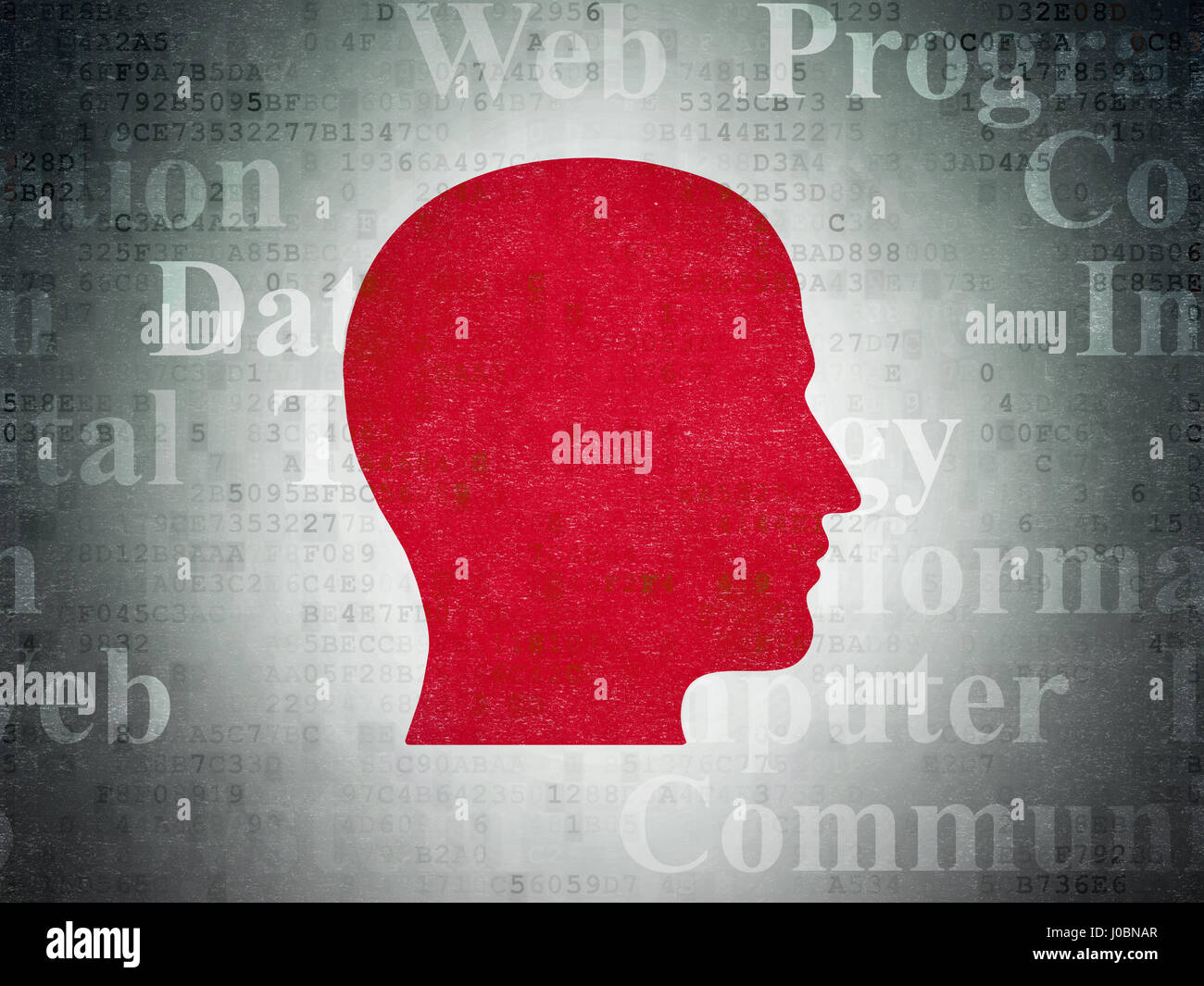 Data concept: Head on Digital Data Paper background Stock Photo - Alamy