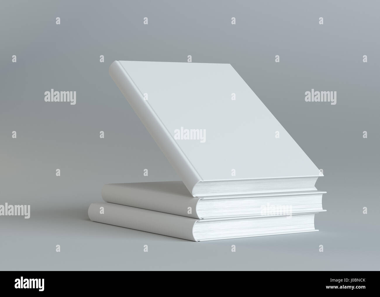 Blank books template on gray background Stock Photo - Alamy