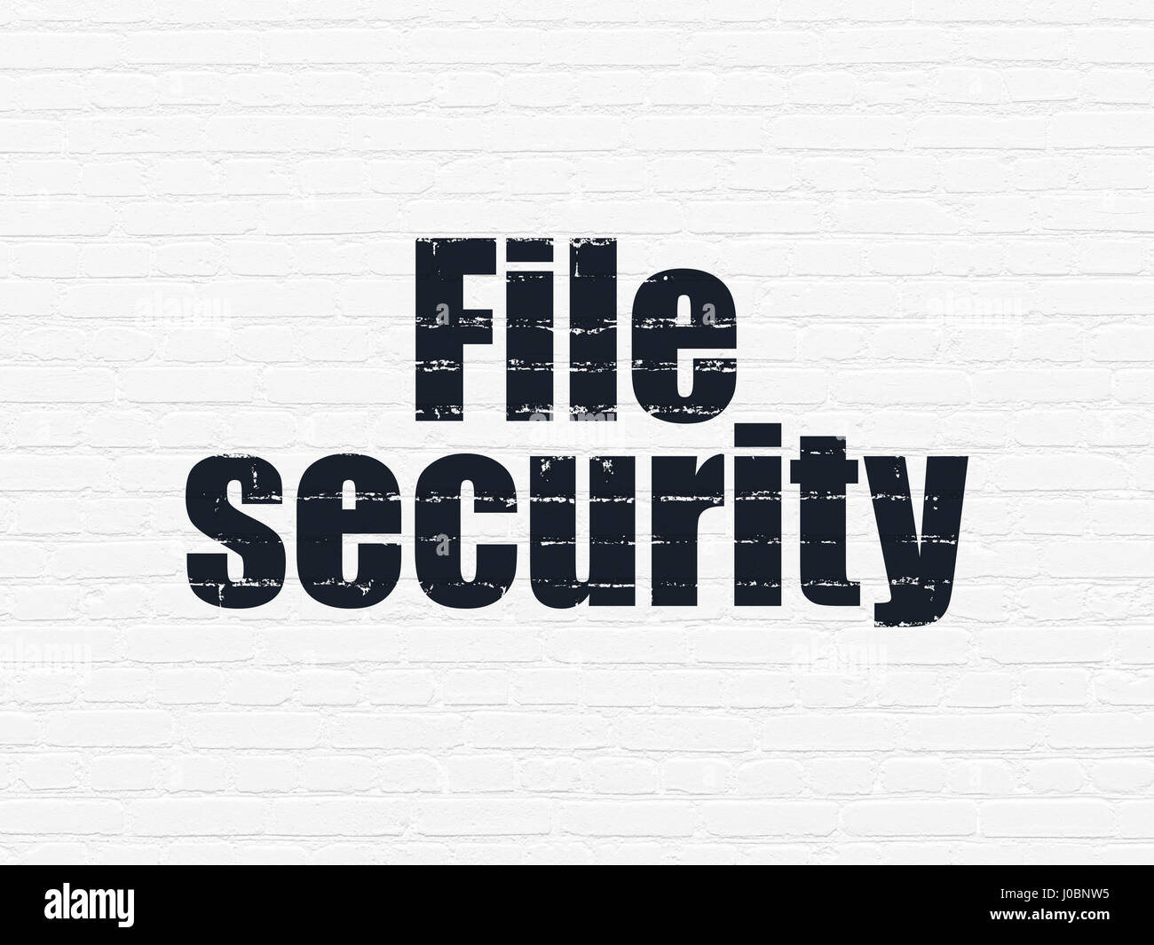 Safety concept: File Security on wall background Stock Photo - Alamy