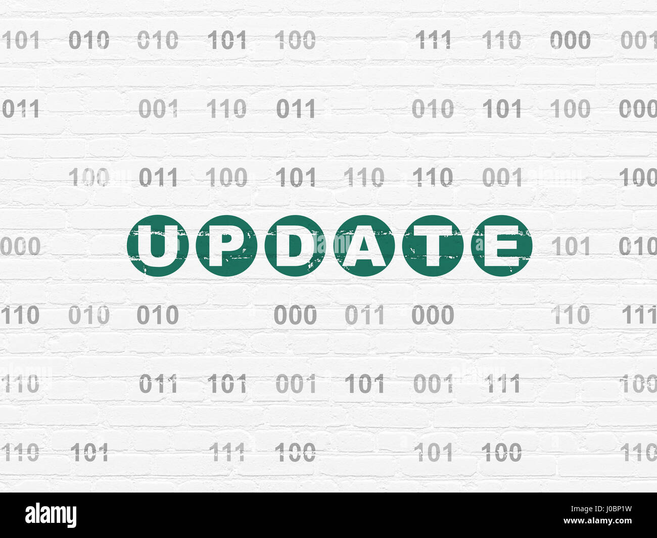 Web design concept: Update on wall background Stock Photo - Alamy