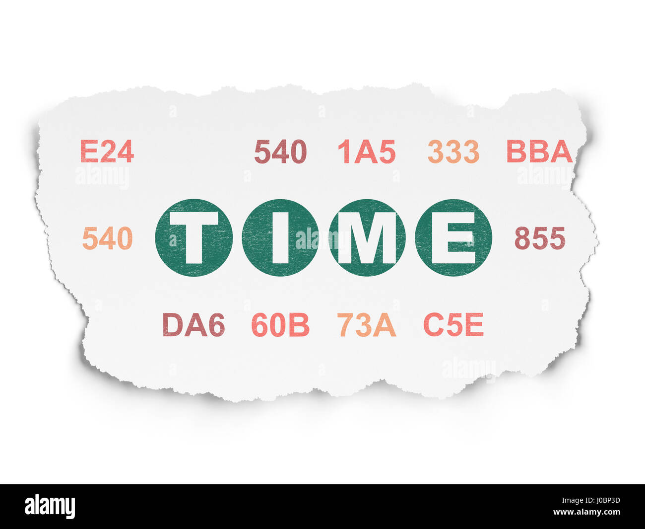 Time concept: Time on Torn Paper background Stock Photo - Alamy