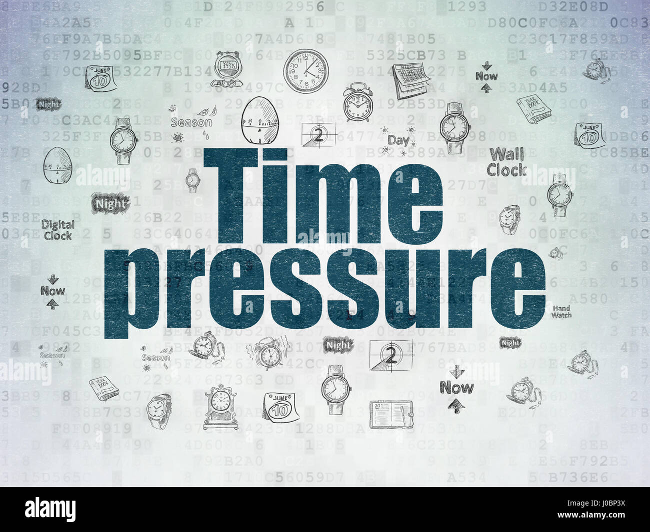 Time concept: Time Pressure on Digital Data Paper background Stock ...