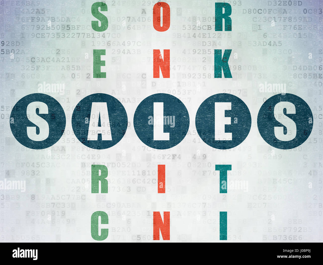 Advertising concept: Sales in Crossword Puzzle Stock Photo - Alamy