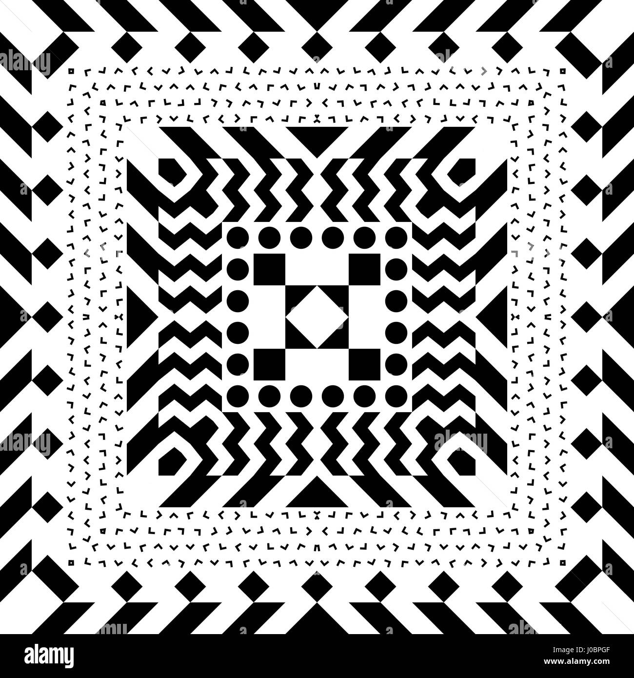 Abstract geometric seamless pattern in 80 90 style Stock Photo - Alamy