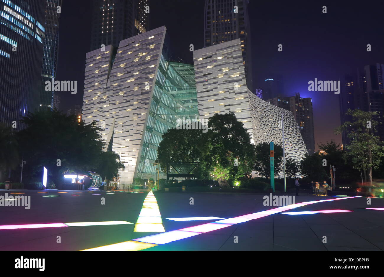 People visit contemporary Guangzhou library in Guangzhou China Stock ...