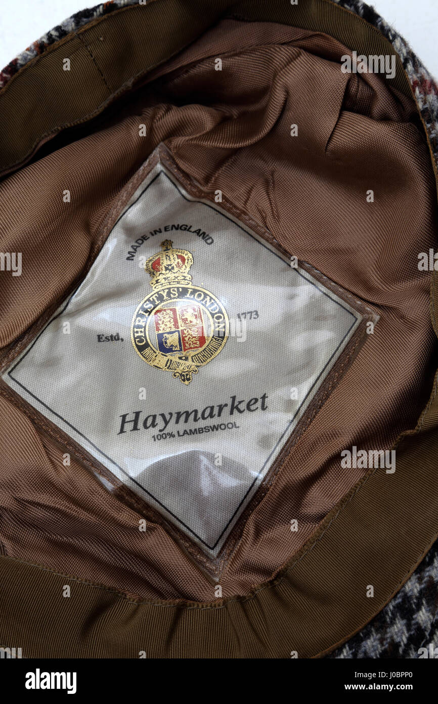 Christys' of London Tweed Haymarket Tweed Deep Back Cap Pure Lambs Wool ...