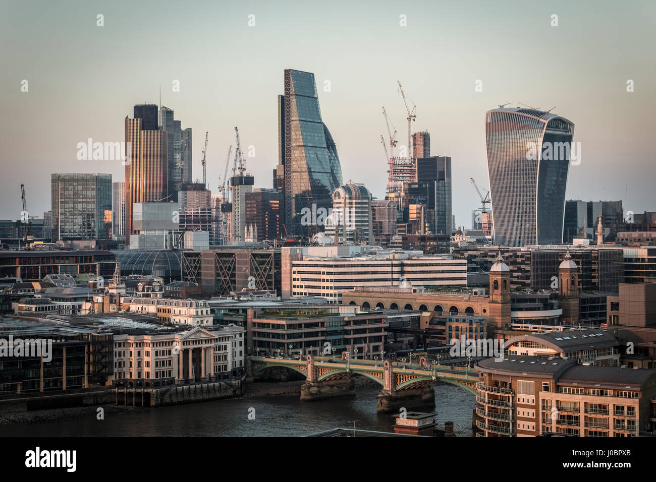 Magnificent low light image of the City of London from the top of the ...