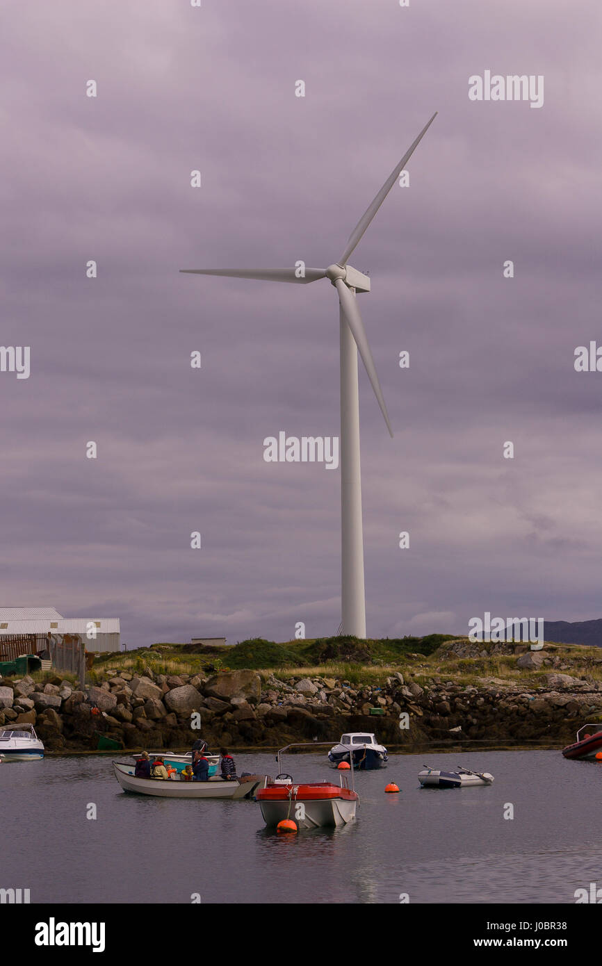 BURTONPORT, DONEGAL, IRELAND - Wind turbine, alternative power energy ...