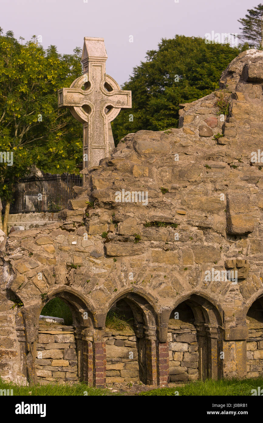 DONEGAL, IRELAND - Ruins in the Donegal Friary, in County Donegal Stock ...