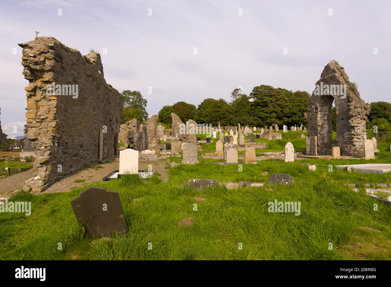 DONEGAL, IRELAND - Ruins in the Donegal Friary, in County Donegal Stock ...