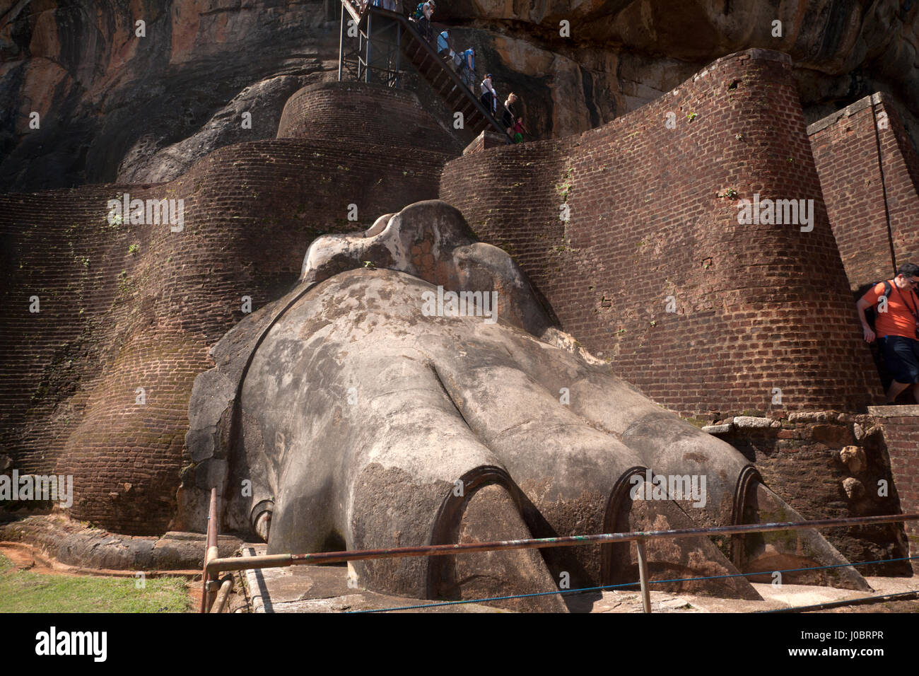 lion platform sigiriya north central province sri lanka Stock Photo - Alamy